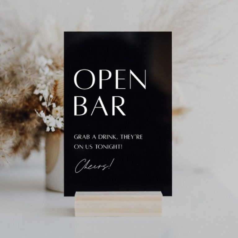 Wedding Bar Sign Ideas | DIY Guide and Tips | Beautiful