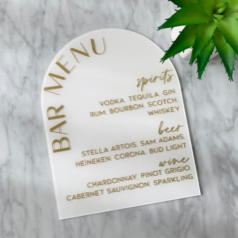 Wedding Bar Sign Ideas | DIY Guide and Tips | Beautiful