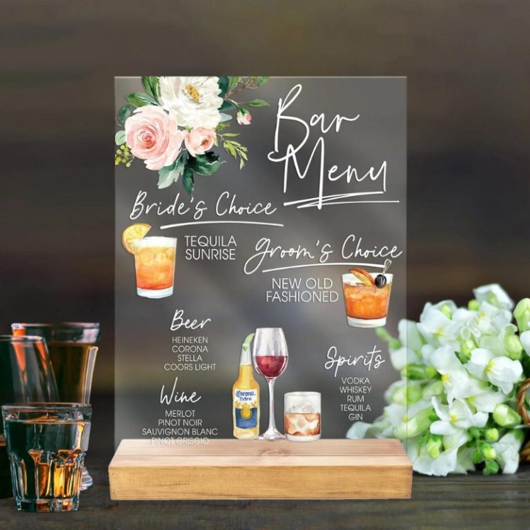 Wedding Bar Sign Ideas | DIY Guide and Tips | Beautiful