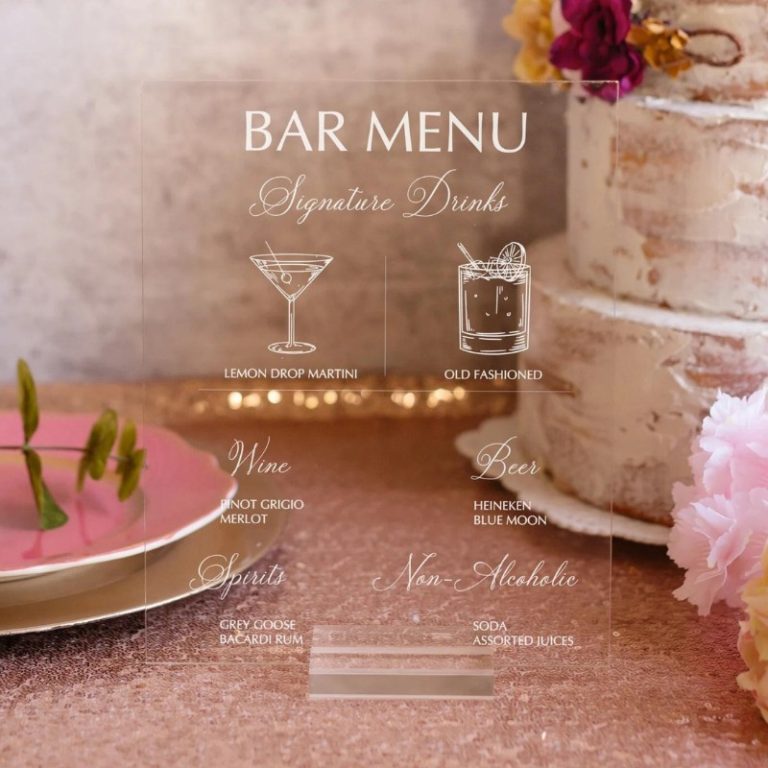 Wedding Bar Sign Ideas | DIY Guide and Tips | Beautiful