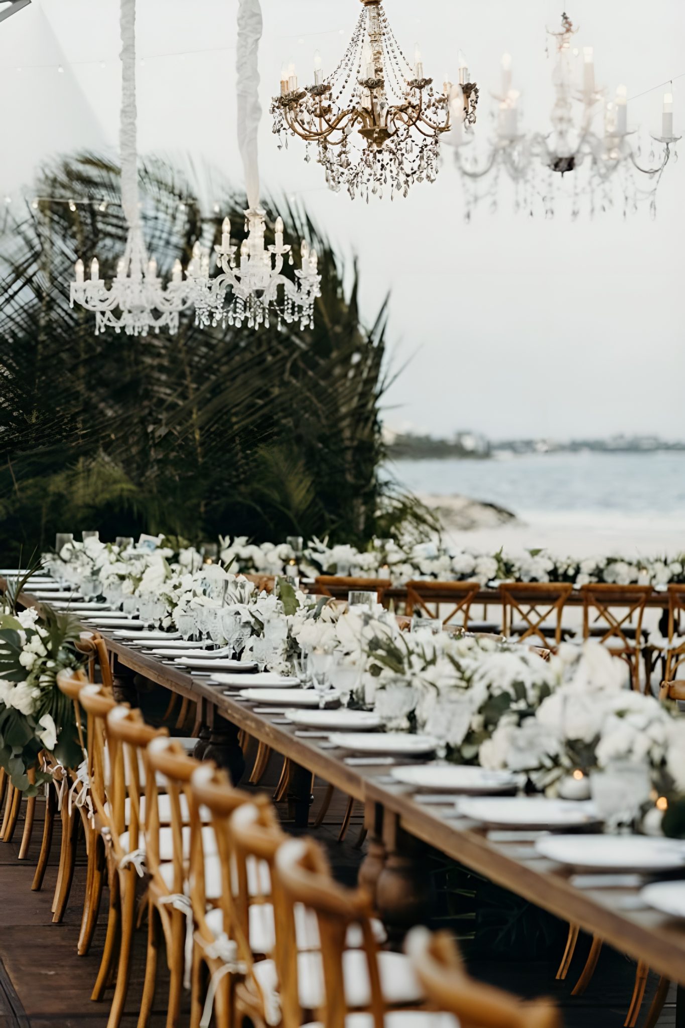 Beach Wedding Inspiration | Design | Centerpieces | Floral Arch | Greenery
